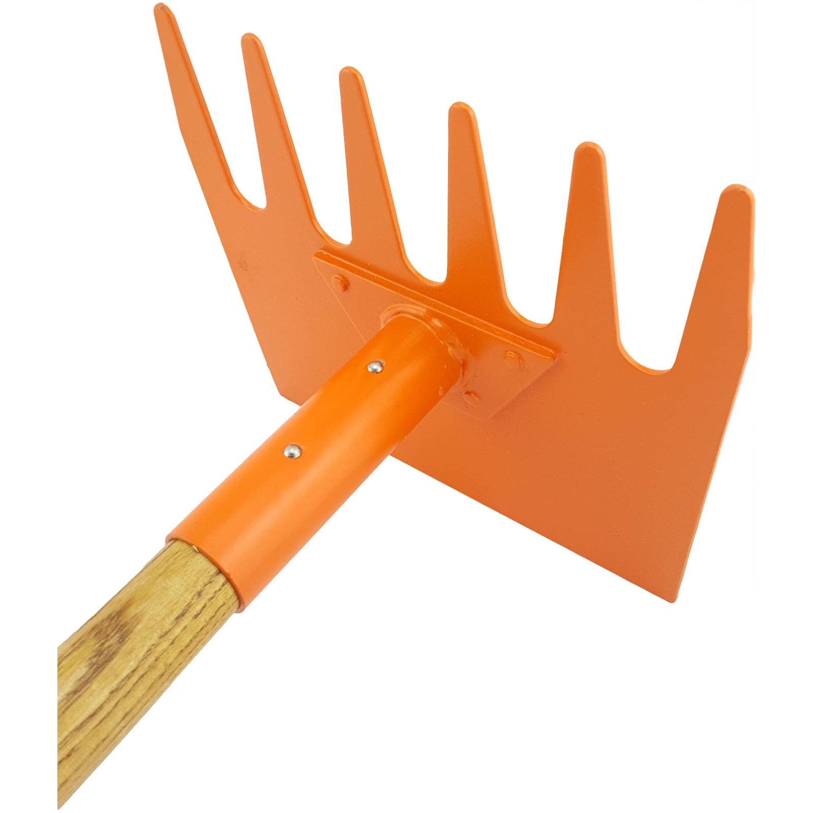 AgBoss Fire Rake with Heavy Duty Orange Handle Bonfire Wood | The Grit